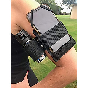 Runner Armband, Holds Pepper Spray and Cell Phone (Small arm, 12 inch Adjustable Length) …