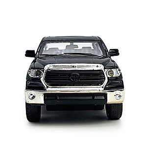 Toy Trucks for Boys Tundra Diecast Model Car Pickup Truck Toy Cars 1/36 Scale Metal Pull Back Vehicle, Doors Open, Light Sound, Kids Age 3-8 Birthday Gifts Mens Collection, Black