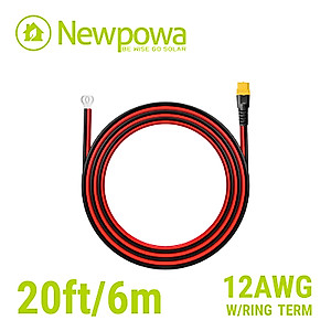 Newpowa 200W Portable Solar Panel Kit with Adjustable Kickstand Case 200 Watt 12V Foldable Solar Panel+20FT Extension Cable+15A PWM Solar Charge Controller+Battery Clamp Set with 3ft Wire