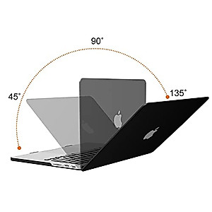 MOSISO Case Only Compatible with MacBook Pro Retina 13 inch (Models: A1502 & A1425) (Older Version Release 2015 - end 2012), Plastic Hard Shell Case & Keyboard Cover & Screen Protector, Black