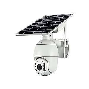 Security Camera Camera Solar Camera, HD Night Vision Wireless WIF Network Camera 4G Outdoor Solar Surveillance Camera Surveillance Camera with Spotlight ( Color : 1 , Size : Q3-WiFi+Battery+128G )