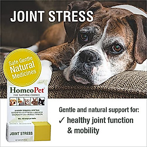 HomeoPet Joint Stress, Joint-Function Support for Dogs, Cats, and Pets, 15 Milliliters