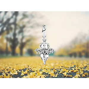 BEEUVIP Magic Flying Dragon Dangle 925 Sterling Silver Openwork Bead for Charm Bracelets and Necklaces, Birthday Mothers Day Jewelry Gifts Women