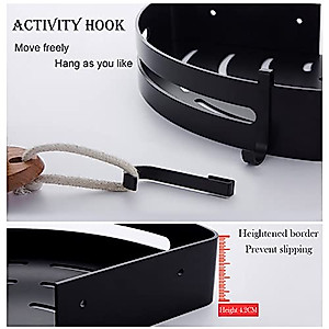 JOPOFI 2 Pack Corner Shelf Bathroom Shower Caddy Organizer for Kitchen Toilet, SUS304 Stainless Steel Bathroom Corner Shelves Shower Caddies - Matte Black