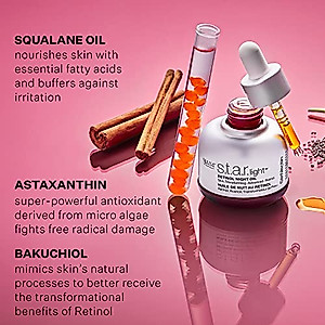 StriVectin Advanced Retinol Star Light Night Oil with Squalane, Improves Skin Texture, Wrinkles, Firmness and Dehydration, 1 Fl Oz (Pack of 1)
