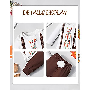 Baby Boy Easter Outfit 6-9 Months, Easter Baby Boy Outfit Suspender Long Sleeve Romper Pant Sets My First Easter Baby Boy Outfit Baby Easter Outfit Boy