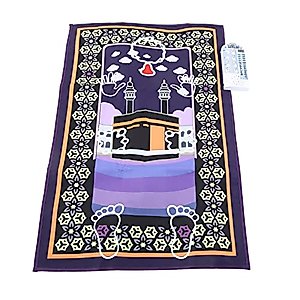 Muslim Prayer Rug Electronic Prayer Mat Touch Sensitive Muslim Praying Carpet with Prompt Songs Interactive Prayer Rug Mat for Kids Men Women Portable & Travel Praying Rug Ramadan & Islamic Gifts