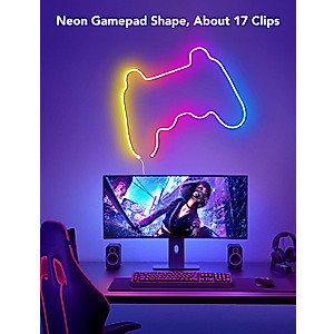 Govee RGBIC Neon Rope Light Mounting Brackets H1000, RGBIC Rope Light Clips, WiFi Neon Lights Holders 20pcs for Neon Rope Light Models H61A0, H61A2, H61A5, H61A8（Not Support H61D3 & H61D5)