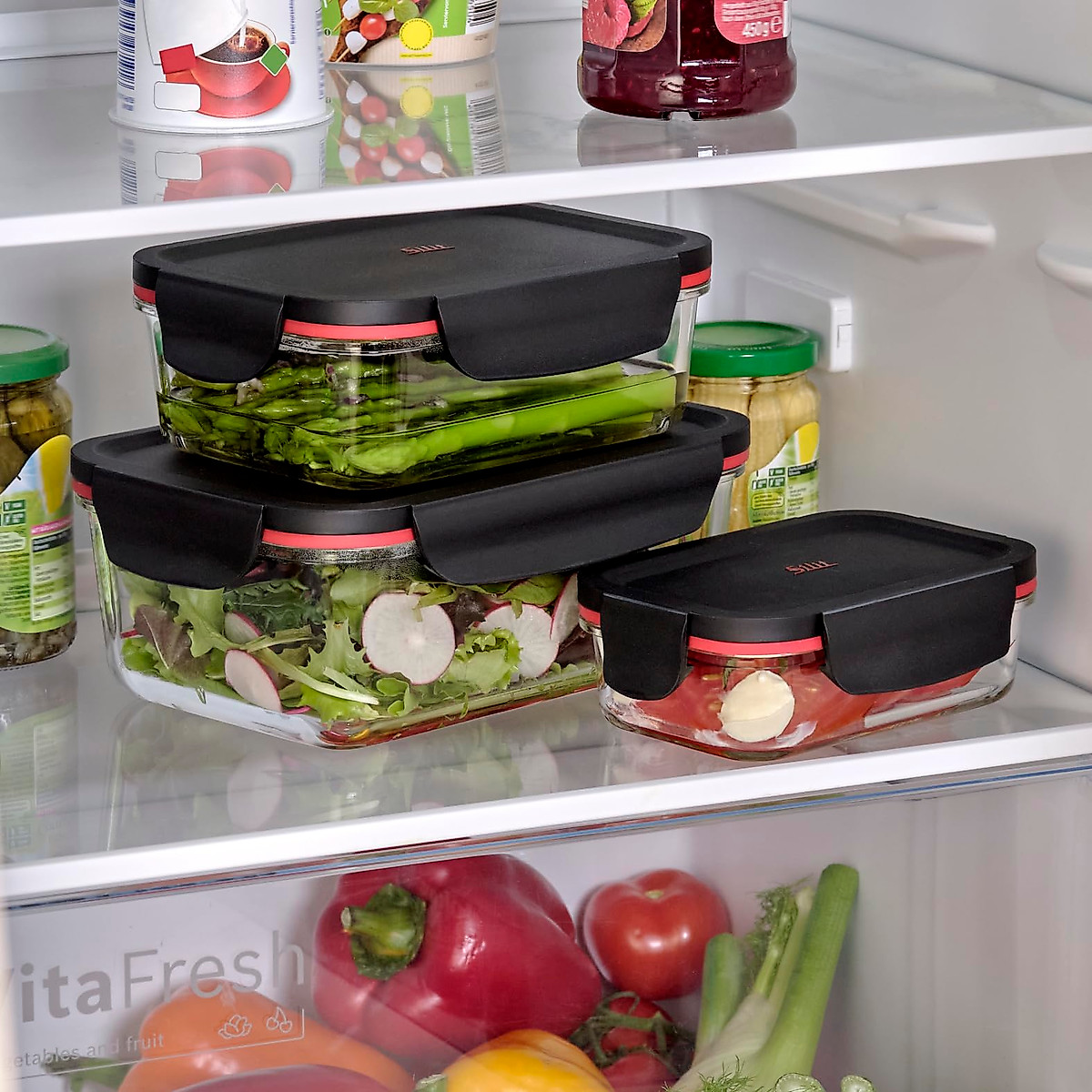 Silit 1, Black, red, Set 3-teilig