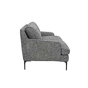 Amazon Brand – Rivet Modern Sofa Couch with Metal Legs, 85"W, Dark Gray