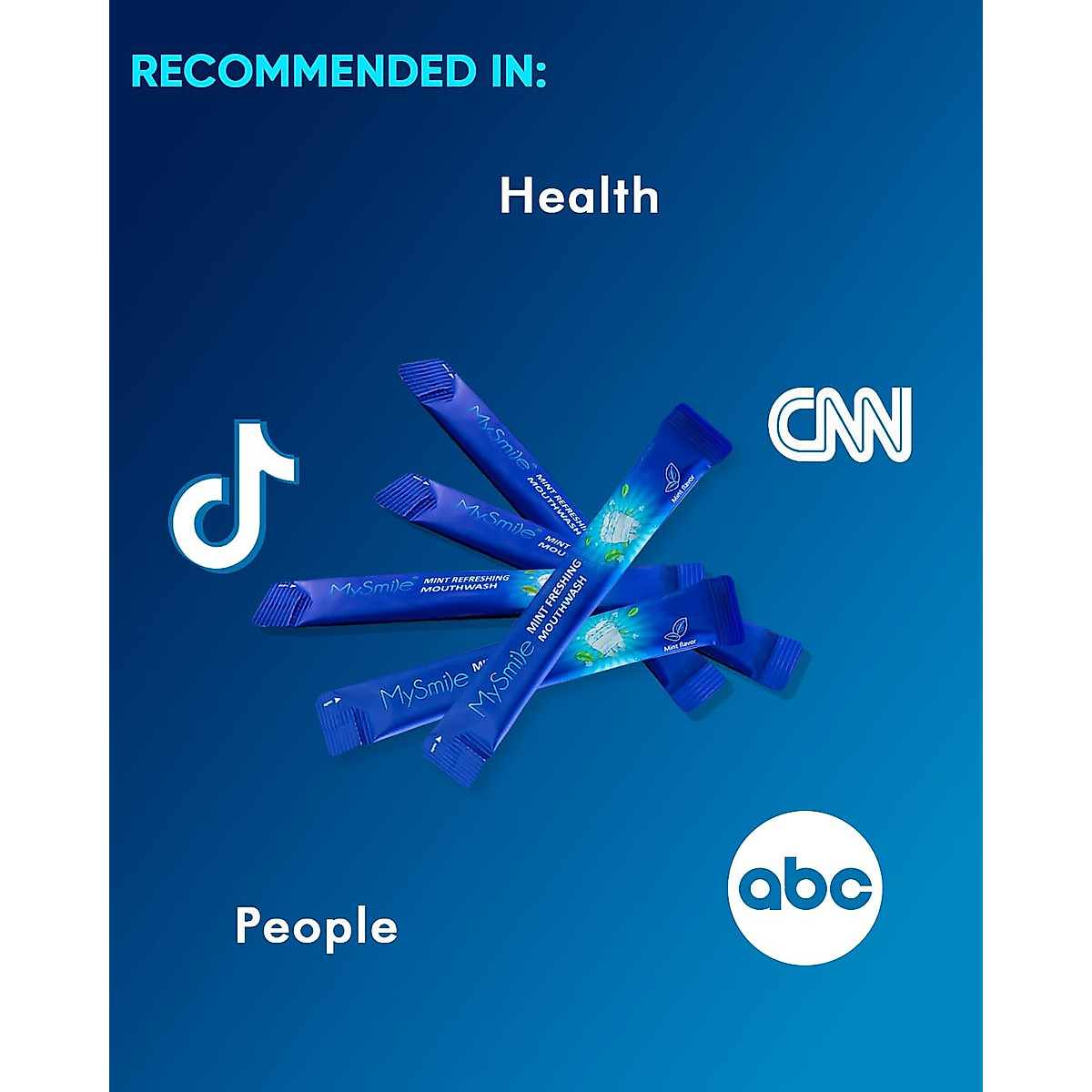 MySmile Mouthwash Alcohol Free, Mouth Wash for Adults, Travel Mouthwash Helps Kill 99% of Bad Breath Germs, Prevents Cavities, Fluoride Free, Fresh Mint, 30 Uses (0.41 Fl Oz (Pack of 30))