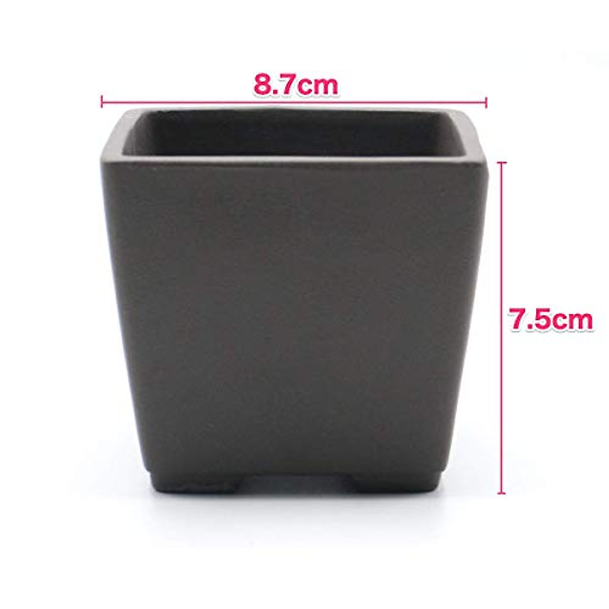 Seto Yaki Bonsai Tree Pot Ceramic Square Shaped (3.5", No-Glazed)