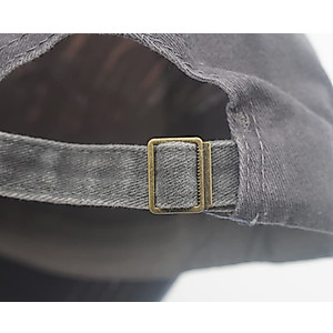 YULOONG Vintage Baseball Cap Embroidery Rock Washed Denim Trucker Cap 100% Cotton Sun Hat for Men Women Adjustable Size Grey