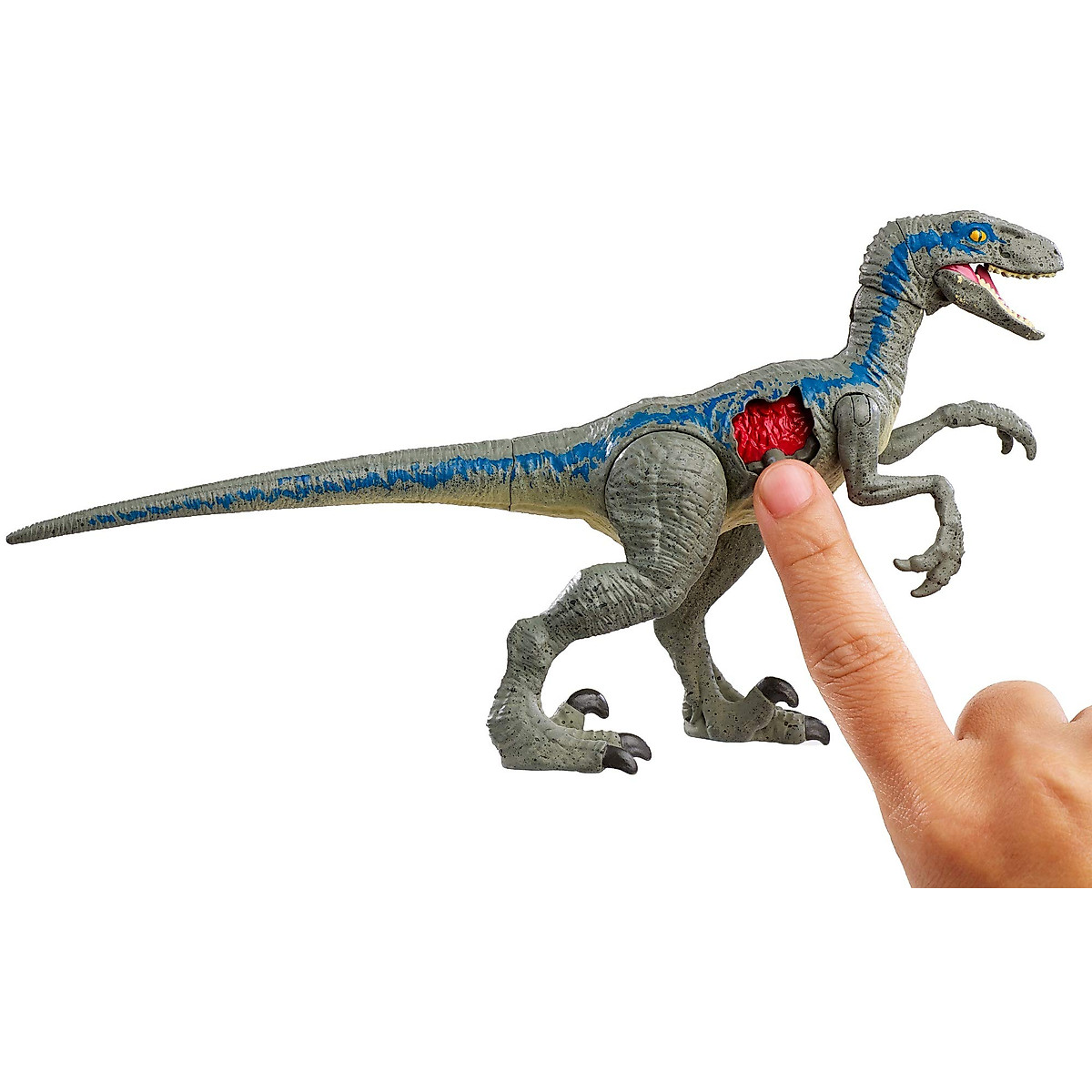 JURASSIC WORLD BATTLE DAMAGE Velociraptor Blue