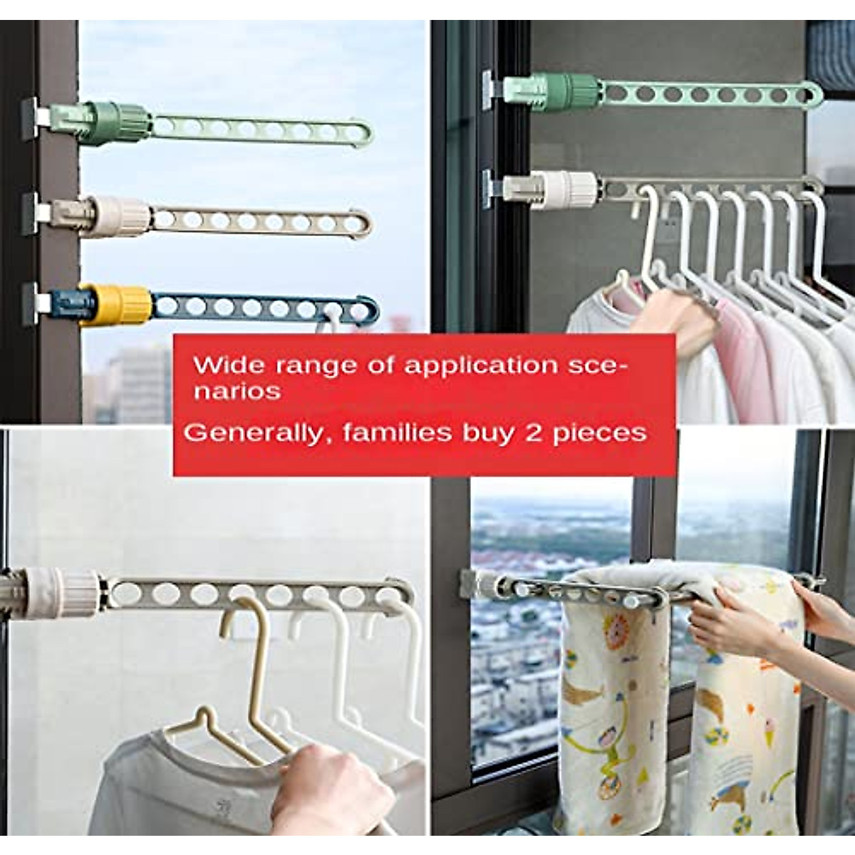 TravelReady Portable Drying Hanger Pole Strong Bearing Capacity and Lightweight Design for Easy Travel Compact and Convenient Clothes Drying(Gray)