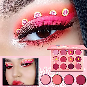 BEUSELF DE'LANCI Pink Eyeshadow Palette,12 Colors Peach Matte & Shimmer High Pigmented Mini Makeup Eyeshadow Pallet,Warm Natural Blendable Long-Lasting Waterproof Small Pallets Eyeshadow