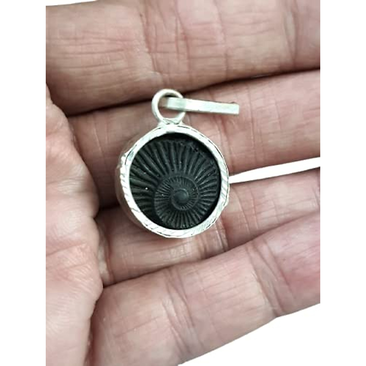 numeroastro Shaligram Pendant | Chakra Pendant | Natural & Original Shaligram Pendant For Men & Women (1 Pc), Standard, Stone, No Gemstone