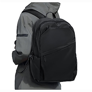 Small Black Travel Laptop Backpack Airline Approved, Business Laptops Carry on Backpack with USB Charging Port,Waterproof College High School Bag Bookbag Gifts for Men Women Fits 14 Inch Notebook