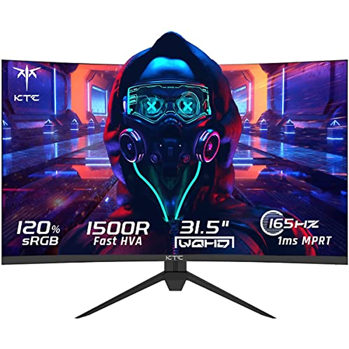KTC 32 inch Curved Gaming Monitor, 2K 170Hz Monitor, 1440P 144Hz Monitor, 1500R Frameless, 1ms, HDR, FreeSync Premium, DisplayPort/HDMI/USB, VESA Wall Mount, PC Monitor, H32S17