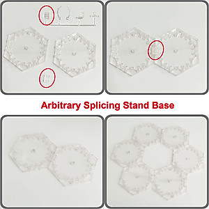 TWKUPWO Hobby Model Action Base Display Stand, Gundam Model Stand Action Figure Stand Compatible with MG RG HG Universal Models Stand (Transparent 6 Sets)