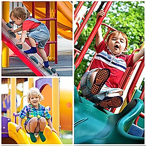 Tphon Non Slip Kids Trampoline Socks Anti Skid Socks with Grippers for Toddler Children Grip Socks for Boys Girls