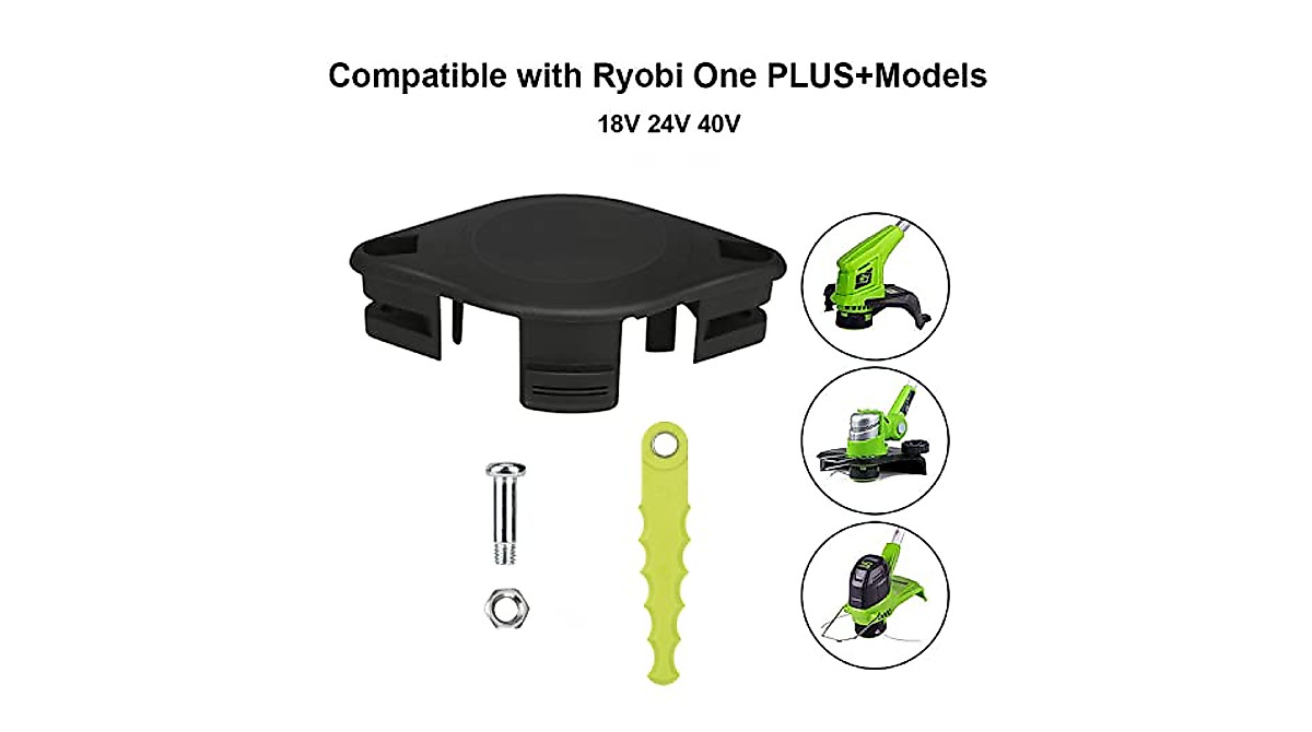 THTEN Polycarbonate Trimmer Head & Spool Kit for Ryobi 18V-40V