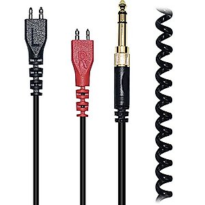 Sqrmekoko Extension Spring Relief Coiled Audio Cable for Sennheiser HD25 HD25-1 HD25-1 II HD25-C HD25-13 HD 25 HD600 Headphones