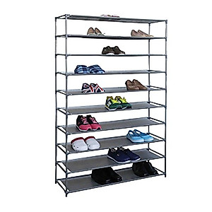 Home Basics Free-Standing Shoe Rack (10-Tier Wide) [Kitchen]