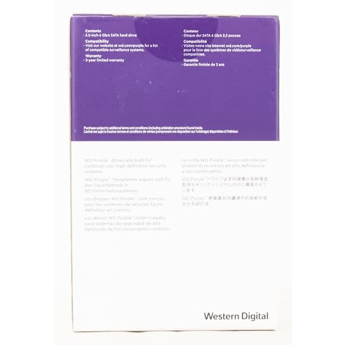 WD Purple 6TB Surveillance 3.5 Inch Internal Hard Drive - Allframe 4K - 180TB/yr, 64MB Cache, 5640 RPM Class