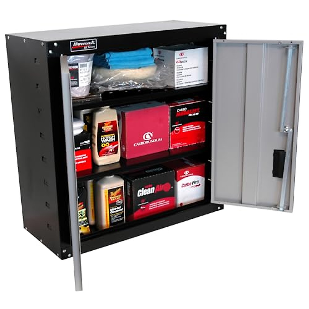 Homak 2 Door Wall Cabinet with 2 Shelves, Steel, GS00727021