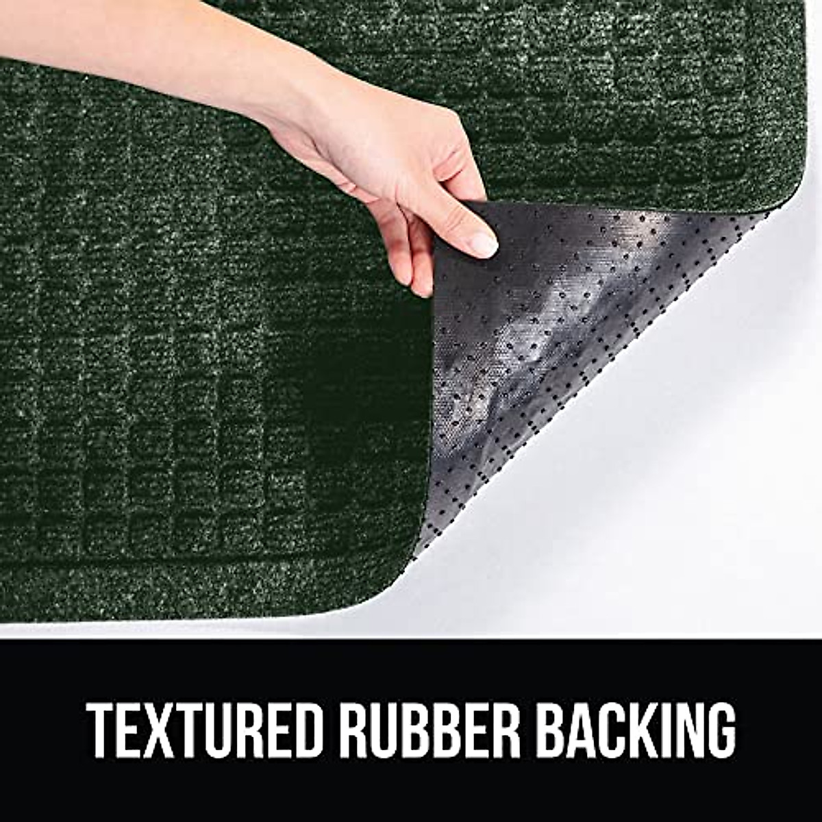 GORILLA GRIP Front Door Mat, Indoor Outdoor Ultra Absorbent Moisture Guard Doormat, Absorbs Up to 1.7 Cups of Water, Stain and Fade Resistant, Rubber Backing Doormats, Captures Dirt, 29x17 Green