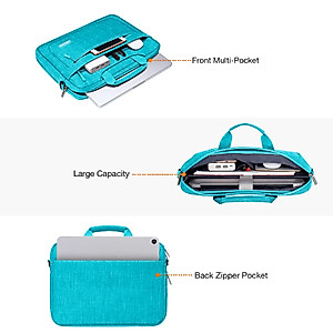 MOSISO Laptop Shoulder Messenger Bag Compatible with MacBook Air 15 inch M2 A2941/Pro 16 inch M3 A2991 M2 A2780 M1 A2485 A2141,15-15.6 inch Notebook with Adjustable Depth at Bottom, Hot Blue