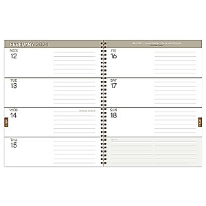 TF PUBLISHING 2024 Hunter’s Lodge Plaid Large Weekly Monthly Planner | Life Planner with 2 Page Spreads | 12 Month Calendar and Planning Prompts | Planner for School or Work | 9"x11"