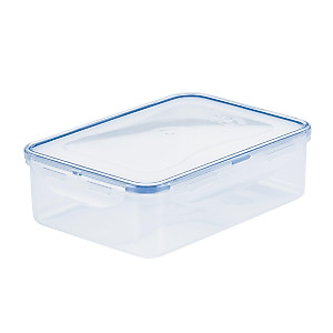 LocknLock Easy Essentials Food Storage lids/Airtight containers, BPA Free, Rectangle-54 oz-for Veggies, Clear