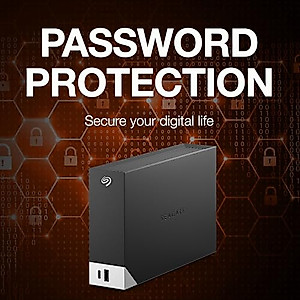 Seagate One Touch Hub 8TB External Hard Drive Desktop HDD – USB-C and USB 3.0 port, for Computer Workstation PC Laptop Mac (STLC8000400)