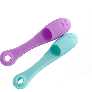 Dog Toothbrush, Cat Toothbrush, Ergonomic Design Finger Tooth Brush, Dog Teeth Cleaning Kit Soft Bristles, Puppies/ Cats/ Small Pets Dental Care, for Use with Dog/ Cat Toothpaste, 5 Count- Silicon