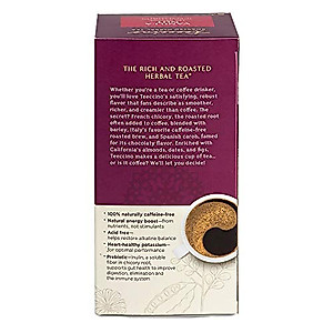 Teeccino Vanilla Nut Herbal Tea - Rich & Roasted Herbal Tea That’s Caffeine Free & Prebiotic for Natural Energy, 25 Tea Bags
