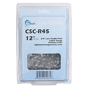 UpStart Components 12-Inch Chainsaw Chain Replacement for Husqvarna 536 LiXP - (12", 3/8".043", 45 Drive Links)