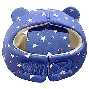 Ocanoiy Baby Infant Toddler Helmet Safety Headguard Head Protective Cushion Cute Children Adjustable Safety Helmet Hat Harnesses Cap Kid Child Crawl Walk Playing (Starry Blue)