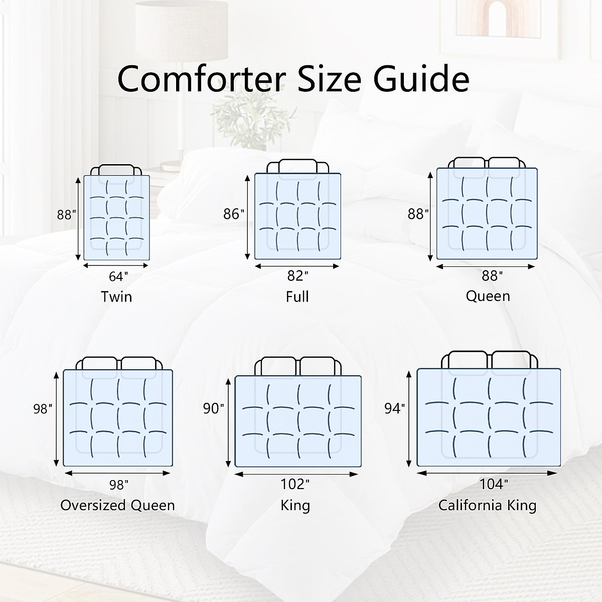 TEXARTIST Premium 2100 Series Queen Comforter All Season Breathable Cooling Black Comforter Soft 4D Spiral Fiber Quilted Down Alternative Duvet with Corner Tabs Luxury Hotel Style (88"x88")