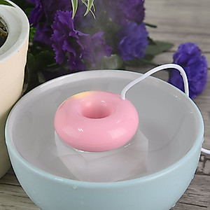 USB Donuts Humidifier Mini Cute Mist Humidifier Floating Water Air Fresher Aroma Diffuser for Home SPA Car Travel Use