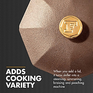 FINEX 8" Cast Iron Skillet Lid with Brass Handle, Modern Heirloom, Handcrafted in the USA, Pre-seasoned with Organic Flaxseed Oil