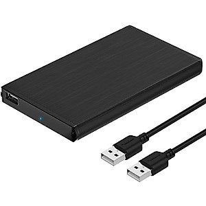 Sabrent Ultra Slim USB 2.0 to 2.5-Inch SATA External Aluminum Hard Drive Enclosure [Black] (EC-UK25)