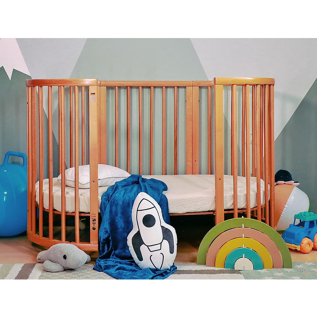 Casa Ollie Velvet Rocket Shaped Pillow - Space Decor for Boys Room - Spaceship - Rocket Ship Nursery Decor - Cute Pillows - Fun Throw Pillows - Fun Pillows - Space Ship - Space Pillow