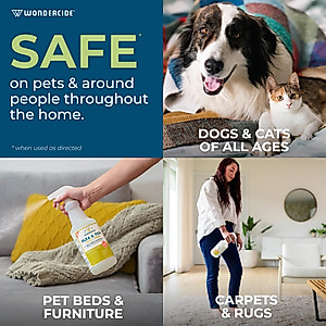 Wondercide - Flea, Tick & Mosquito Spray for Dogs, Cats, and Home - Flea and Tick Killer, Control, Prevention, Treatment - with Natural Essential Oils - Pet and Family Safe - Lemongrass 32 oz