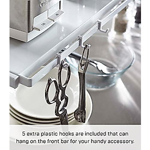 Yamazaki Home Tower Expandable Support Rack - Kitchen Storage Shelf Organizer - Large - Steel