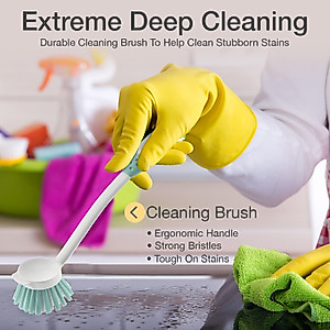 The Pink Stuff - The Miracle All Purpose Cleaning Paste With A Good Grips Deep Clean Brush (Cream And Brush)