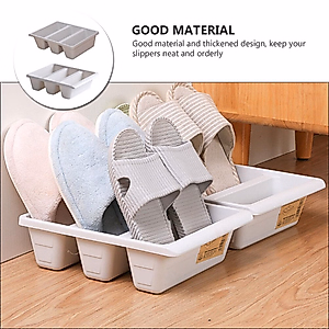 Cabilock 2pcs Storage Shoe Tray Entrance Shoe Rack Shoe Storage Rack Shoe Organizer for Entryway Shoes Organizer Rack Front Door Shoe Rack Plastic Shoes Holder Slippers Finishing Tray