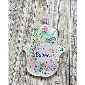 Hamsa Wall Hanging, Jewish Gift for Mom, Grandma, Bubbe, Hanukkah, Housewarming (Bubbe)