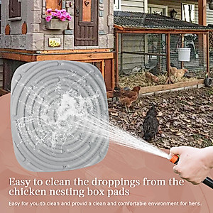 HUIJUTCHEN Nesting Box Pads for Chickens, Washable 4 Pack Chicken Nesting Box Pads for Laying Eggs, Sponge Nesting Pads for Chicken Coop, Chicken Bedding for Coop Nesting Box, Grey